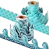 2 Rolls Ocean Waves Bulletin Board Border Blue Turquoise Scallops ...