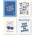 Amazon.com: okaxscm Navy Coquette Trendy Preppy Wall Art Prints Set of ...