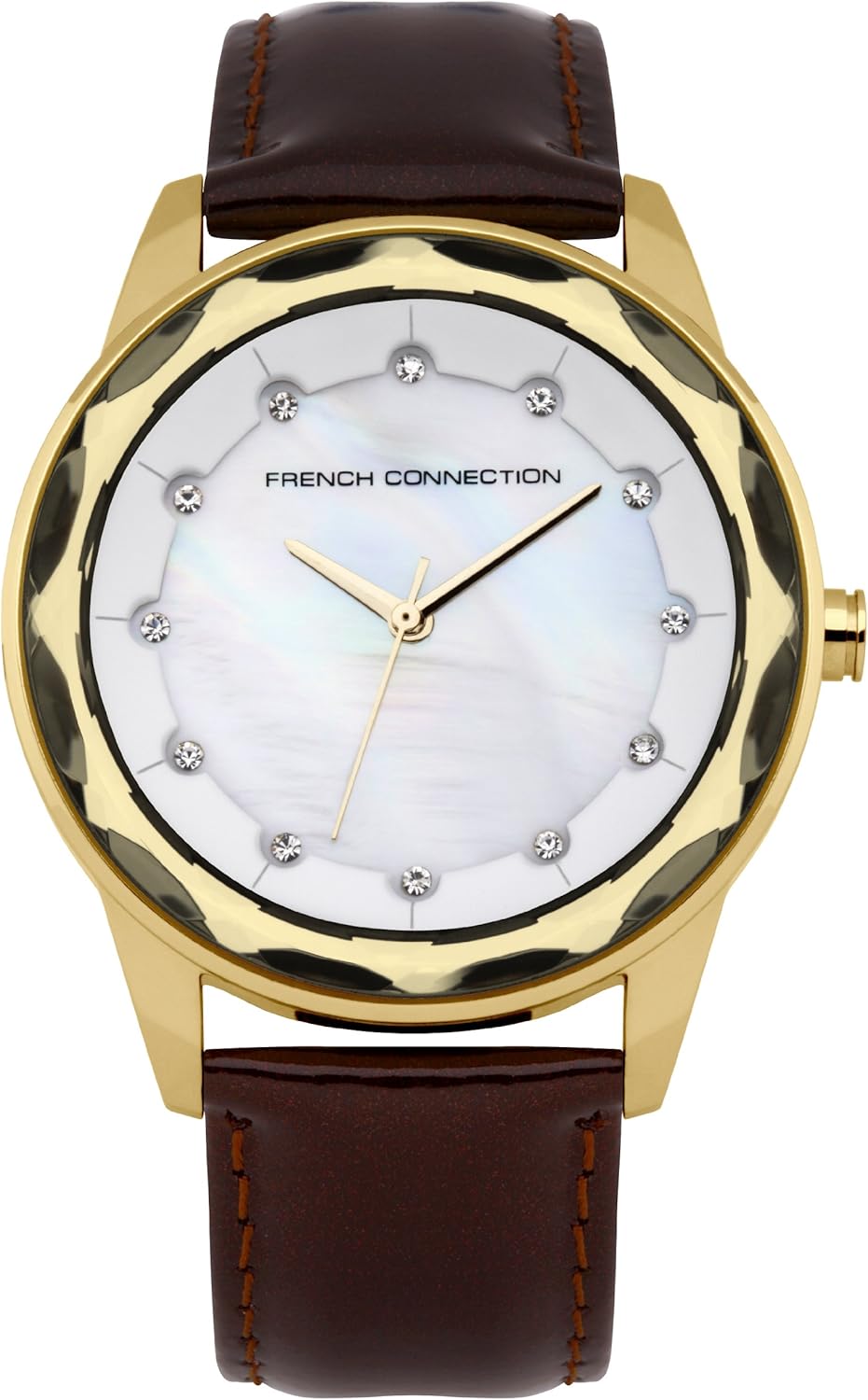 French Connection Women's Quartz Watch with Mother of Pearl Dial ...
