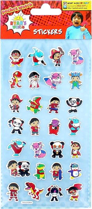 Blue Print Ryan's World Puffy Stickers | Ryans Toy Review | Sticker ...