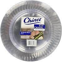 Amazon.com: Chinet Cut Crystal 25 Plastic Plates (Clear, 10 Inch ...