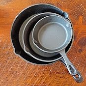 Amazon.com: Simple Chef Cast Iron Skillet 3-Piece Set - Best Heavy-Duty ...