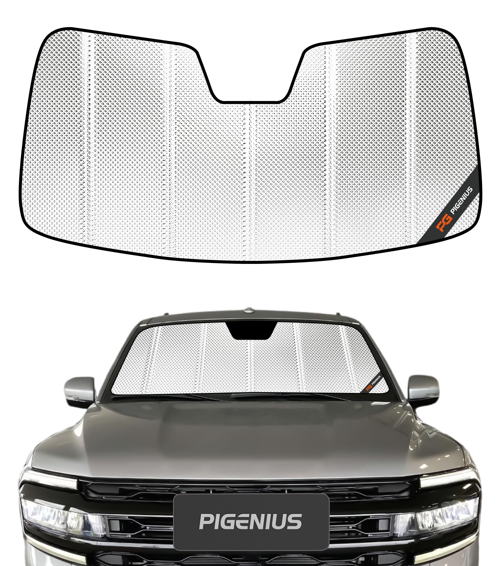 Pigenius Windshield Sun Shade for Ford Expedition 2018-2024. Reflective ...