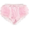 Satini Sissy Frilly Ruffled Lace Silky Satin Full Coverage Organza ...
