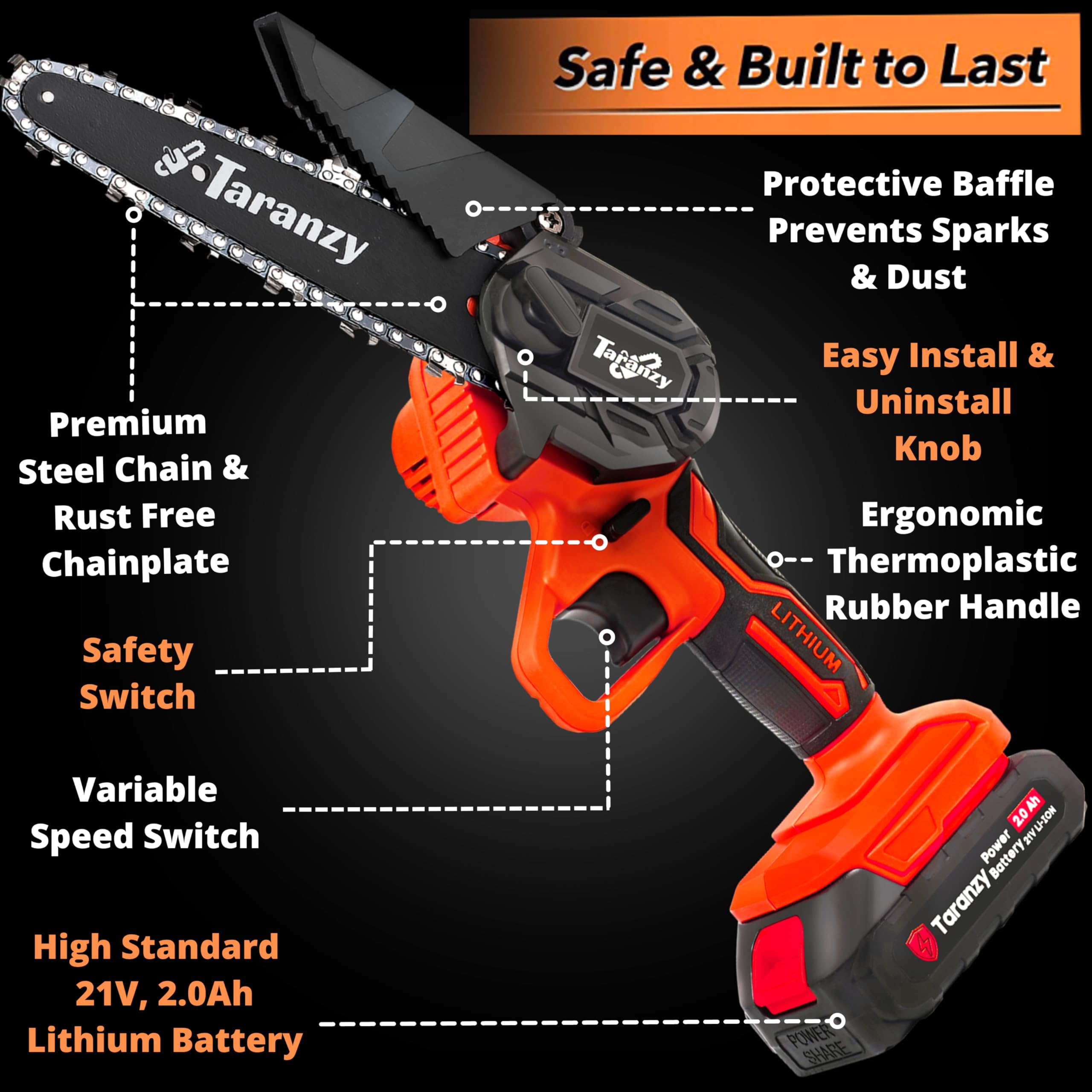 Mua Mini Chainsaw 6 Inch Cordless - Upgraded Powerful Mini Chain Saw ...