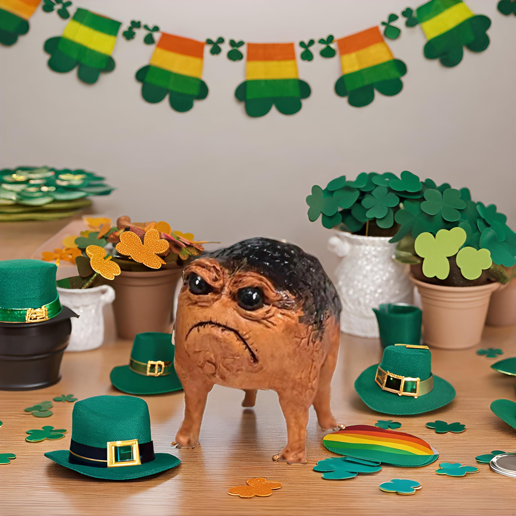 RIBJSHE Grumpy Frog Toad Statue Ugly Angry Outdoor Garden Yard Frog ...