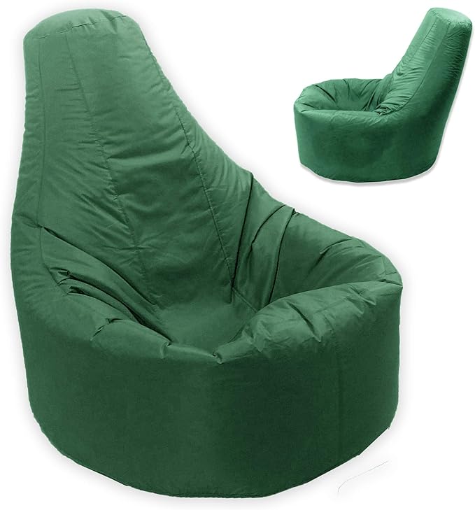 Puf grande con respaldo, para interior y exterior, resistente al agua y ...