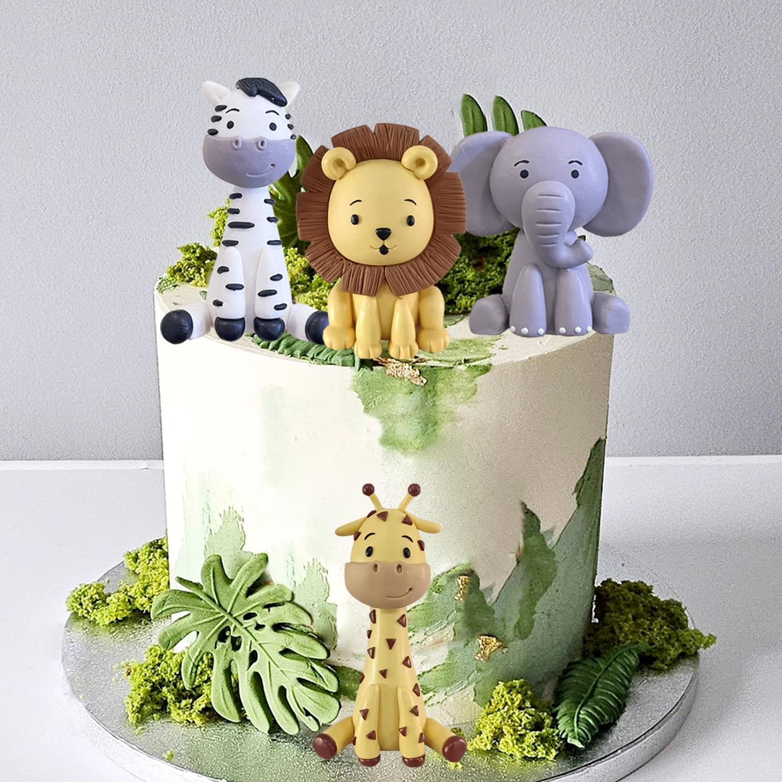 Safari Animal Cake Toppers Jungle Wild Cake Decorations with Lion ...