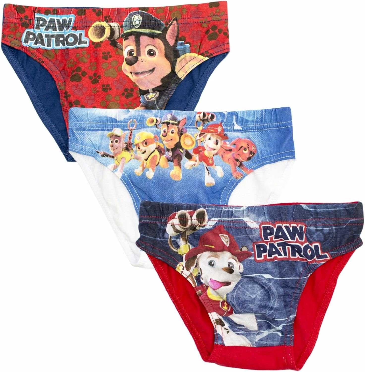 Paw Patrol Boys Official 3 Piece Knicker Brief Underwear Set Age 6-8 ...
