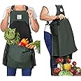 Amazon.com: Soil & Sun Gardening Apron with Pockets and Harvesting Pouch - Durable Canvas Design ...
