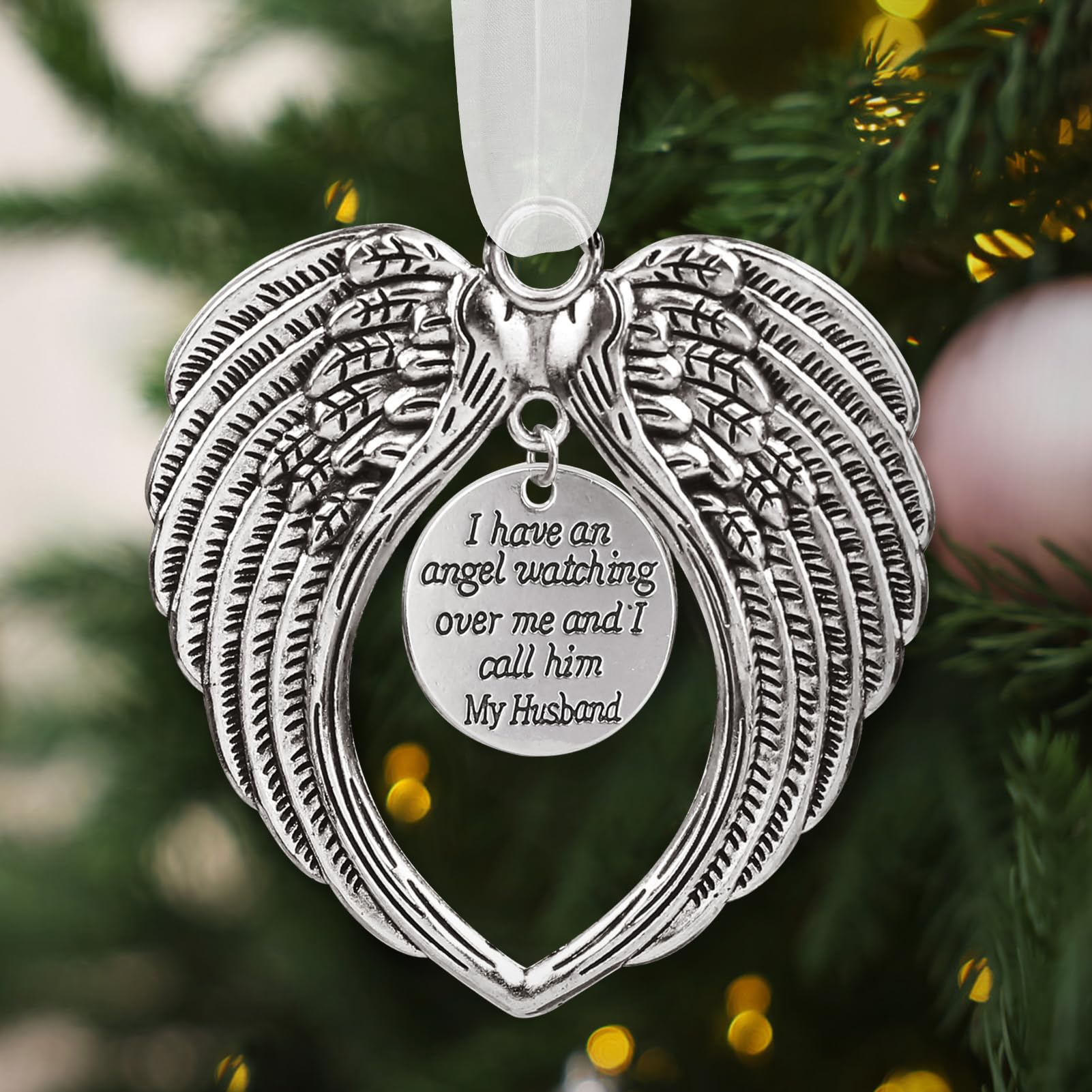 Christmas Ornaments Angel Wings I Have a Angel Watching Over Me I Call ...