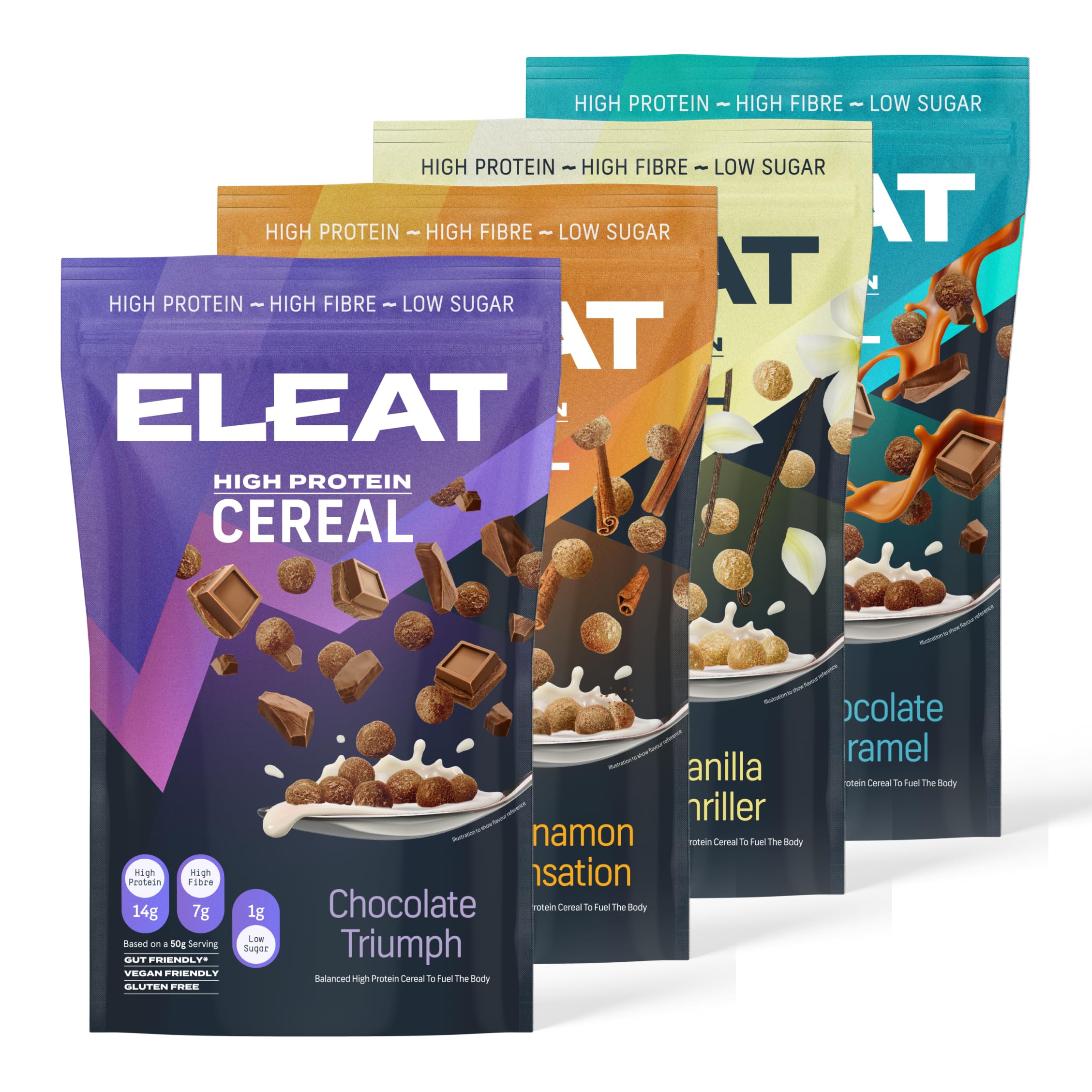 Mua ELEAT | High Protein Cereal | 4 Flavour Variety Pack | Low Sugar ...