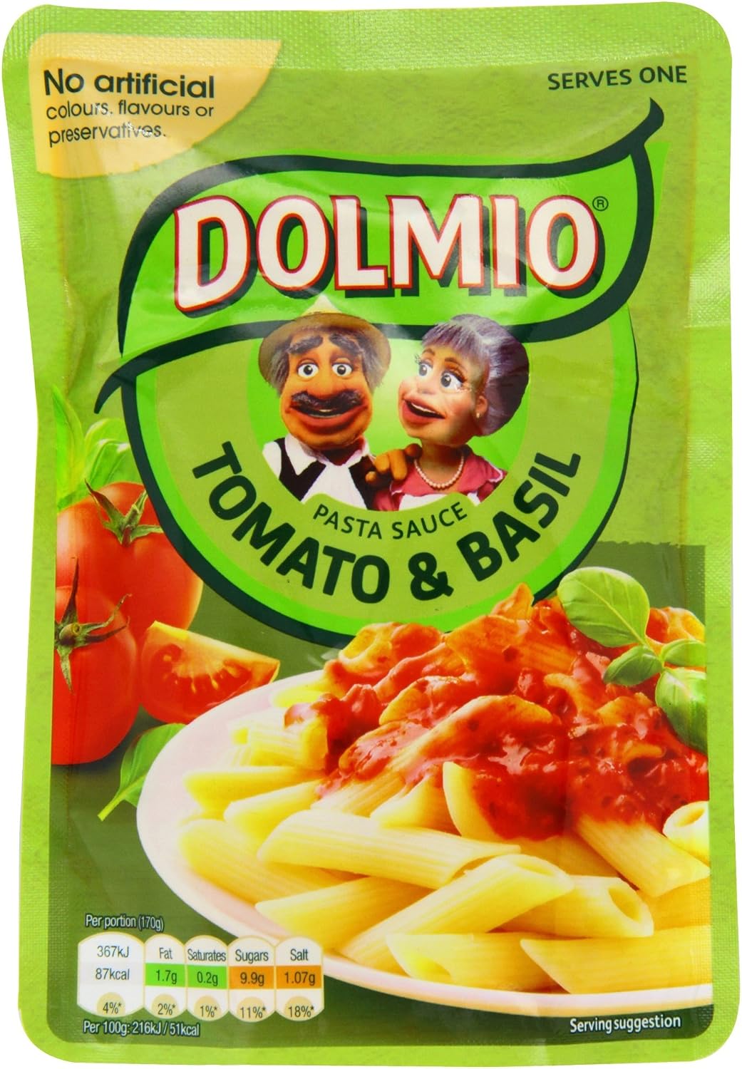 Dolmio Tomato and Basil Pasta Sauce, 170g (Pack of 8): Amazon.co.uk ...