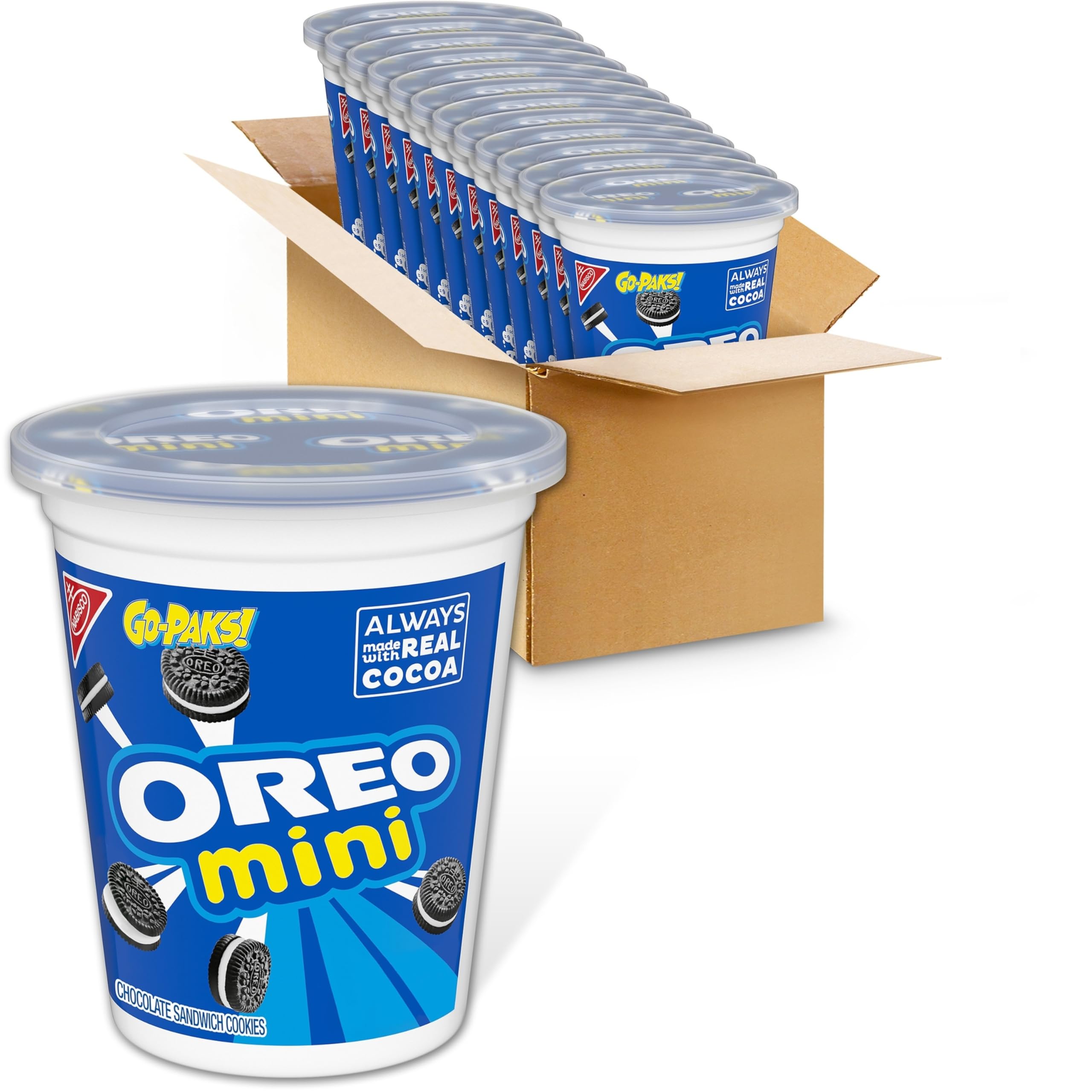 OREO Mini Chocolate Sandwich Cookies, Go-Paks, 12 - 3.5 oz Cups Best By April 3 2025 for sale ...