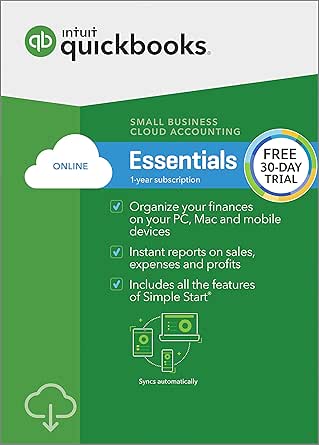 Amazon.com: QuickBooks Online Essentials [FREE TRIAL]: Software