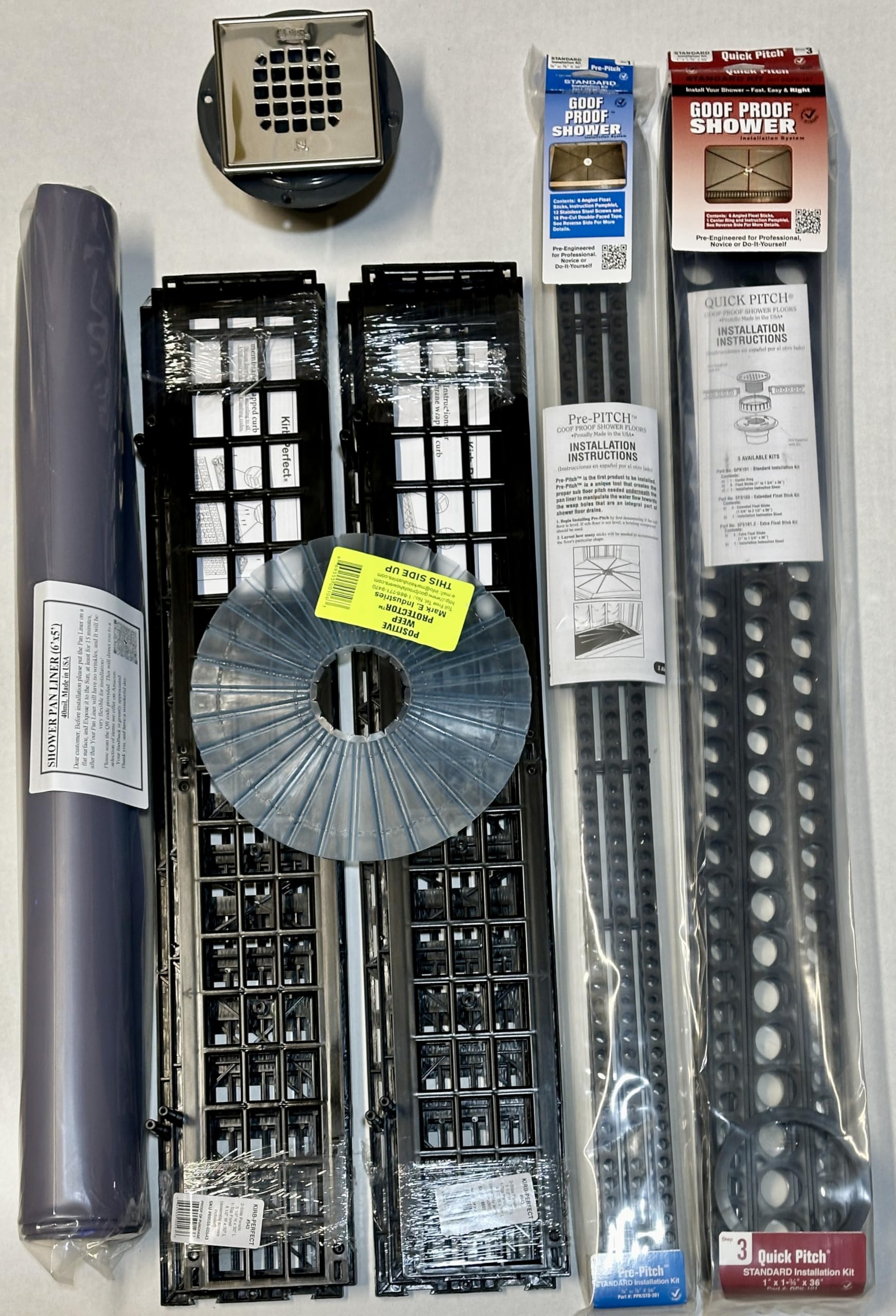 Standard Shower Kit 6 in 1: 1x Quick Pitch QPK-101, 1x Pre-Pitch Kit ...