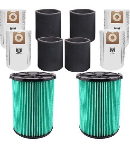 Ridged Shop Vacuum Filter 1-Pack VF4000 Wet/Dry Vacuum Filter ...
