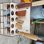 BeaverCraft, TH10 Wooden Tools Storage Box Holder for 10 Tools ...