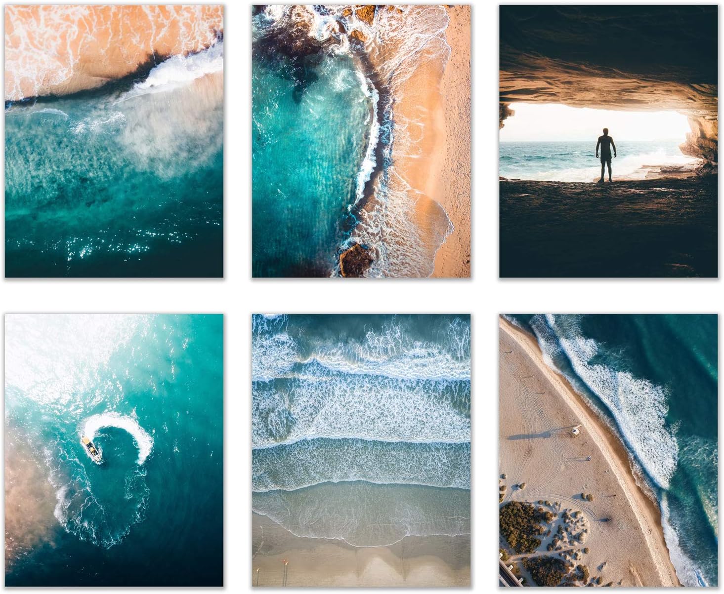 Beach Print Drone Photography Print Ocean Art Print Digital Download 