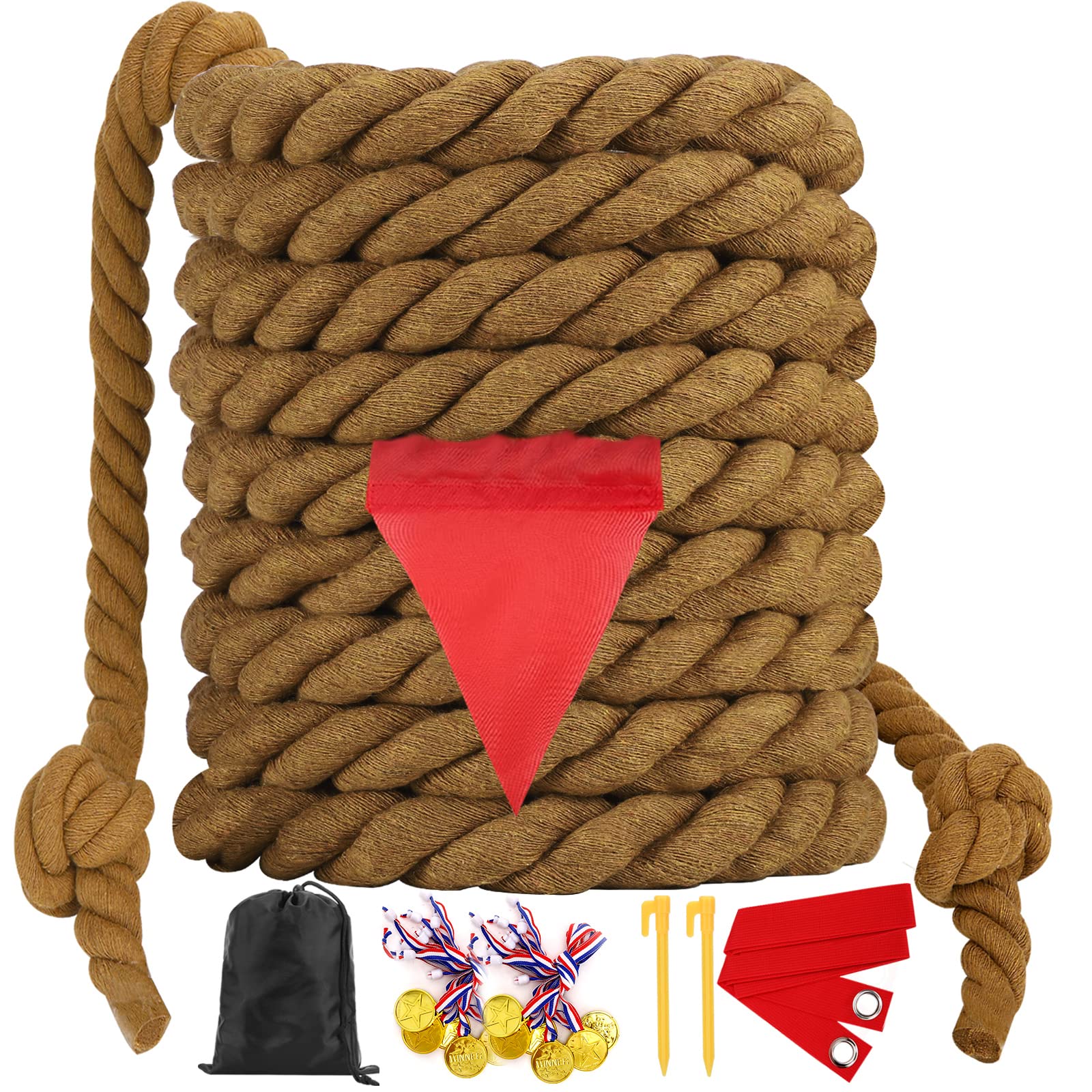 Outdoor Games Tug of War Rope for Kids and Adults, Field Day Family ...