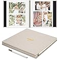 Amazon.com: Remowith Self Adhesive Photo Album, Beige Scrapbook Album ...