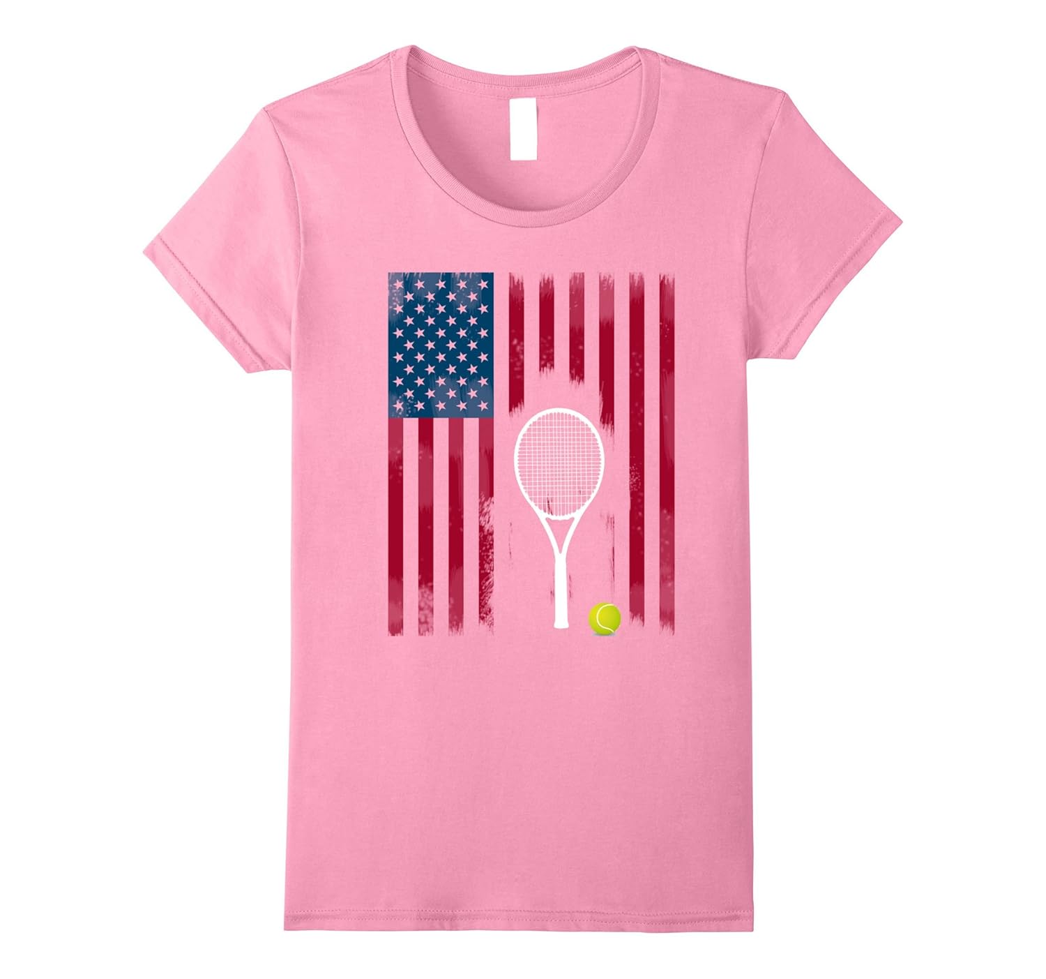 tennis America Flag tennis racket us sport cool fun T-Shirt-4LVS ...