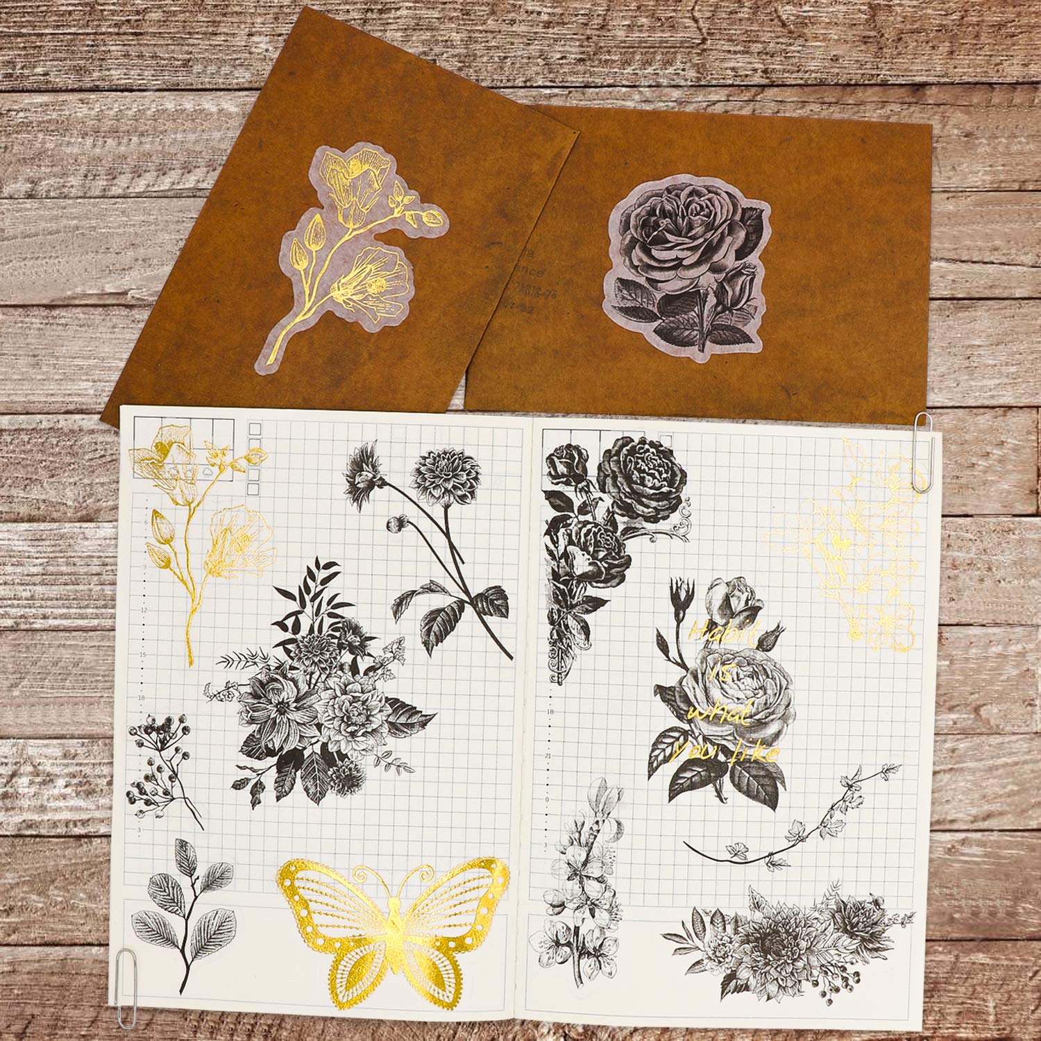 Mua Knaid Botanical Large Gold Foil Stickers Set (120 Pieces) - Flower ...