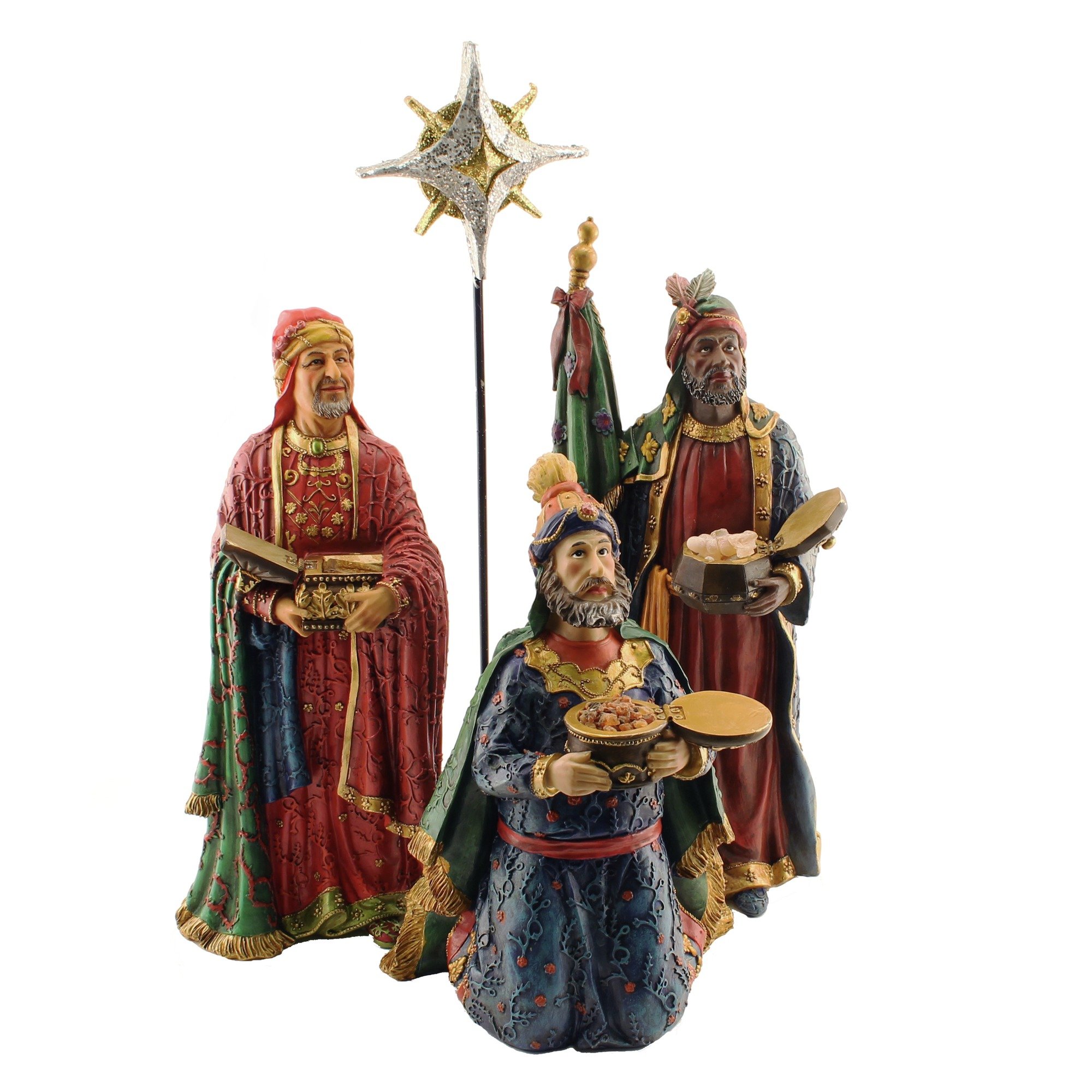 Three Kings Gifts Following the Star Wise Men, Magi with Christmas Star ...