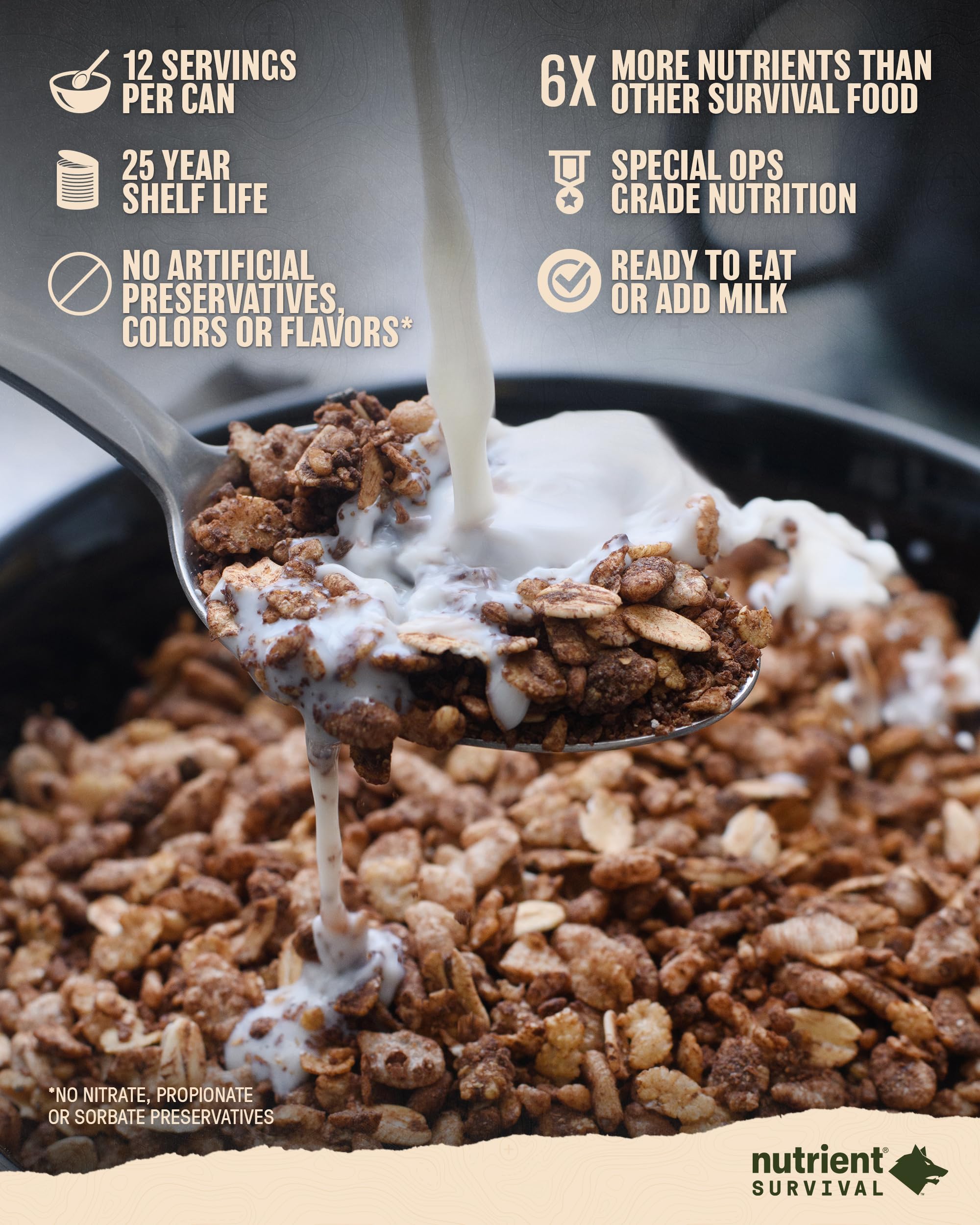 Mua Nutrient Survival MRE Cereal, Chocolate Grain Crunch (12 Servings ...