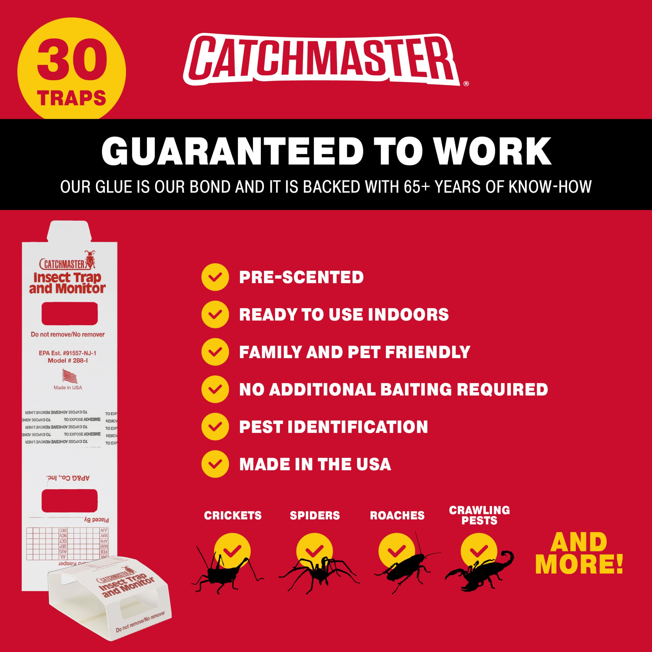 Mua Catchmaster Spider & Insect Glue Traps 30-Pk (10 Sheets), Adhesive ...
