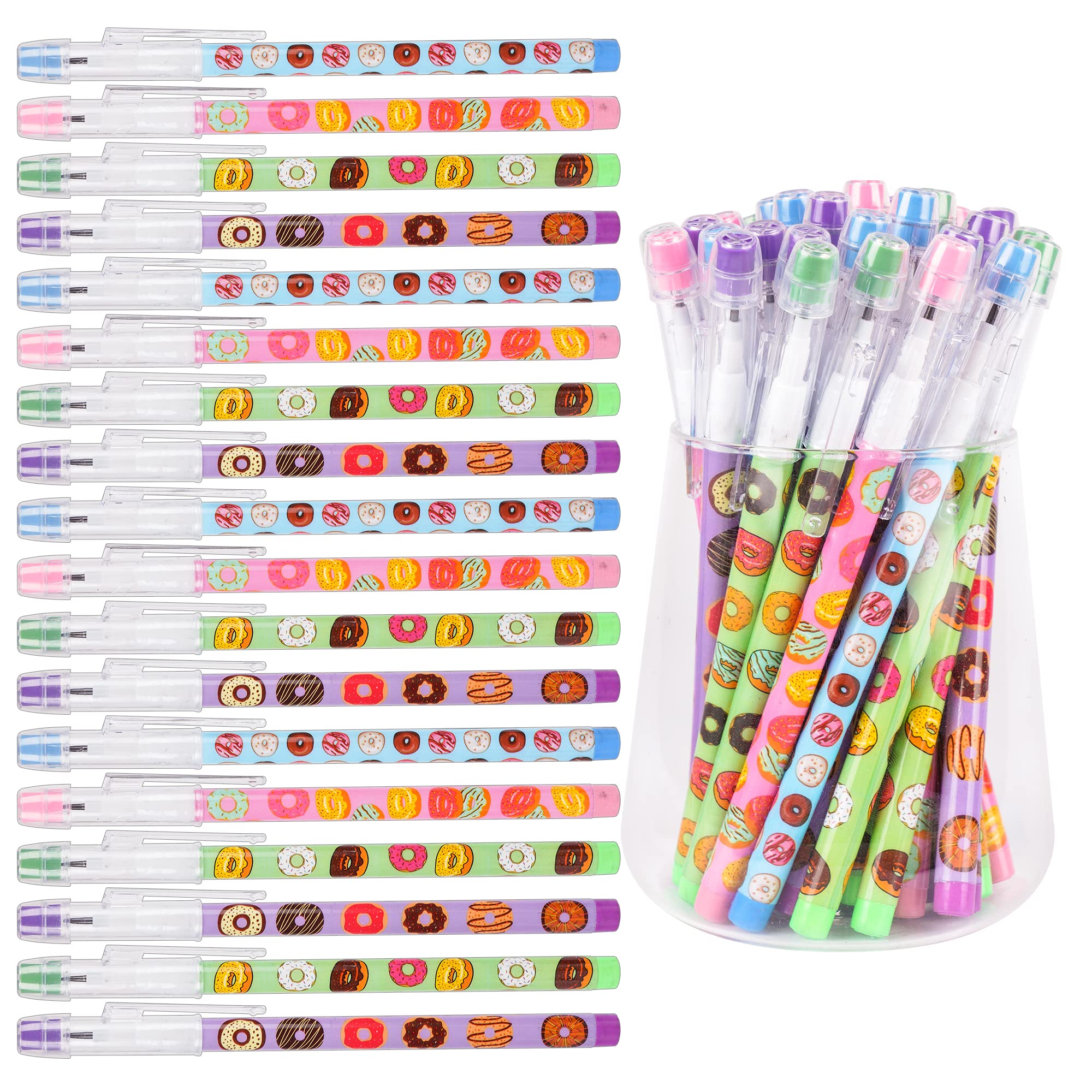 Kolewo4ever 48pcs HB Donuts Themed Translucent Pencil Fun Multipoint ...