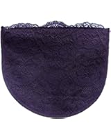 Lace Bra Insert - Modesty Panel - Decollete Cover Up - Floral - Black S ...