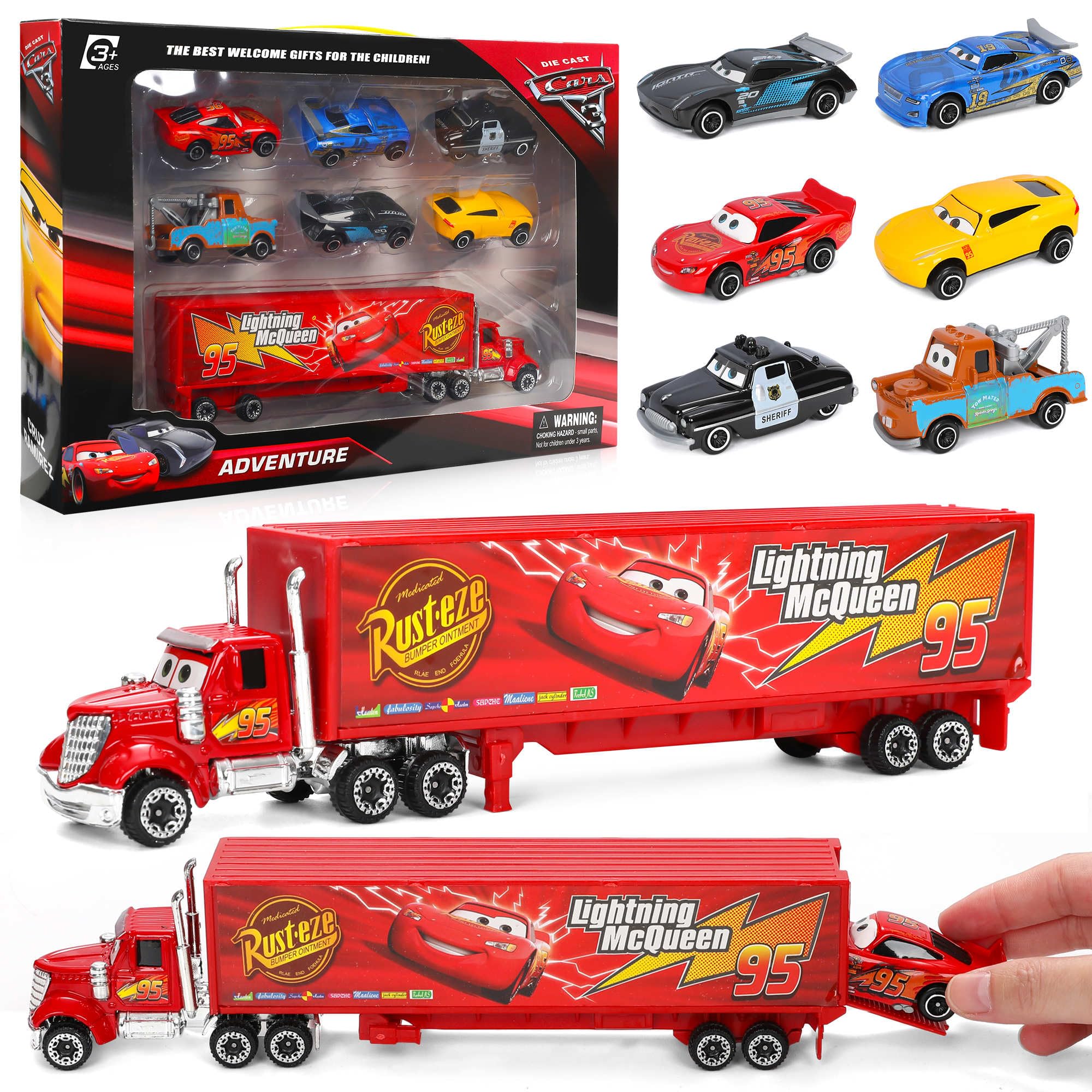 Mua Cars Figurines Playset Miniature Car - 7 Pack Movie Themed Racers ...