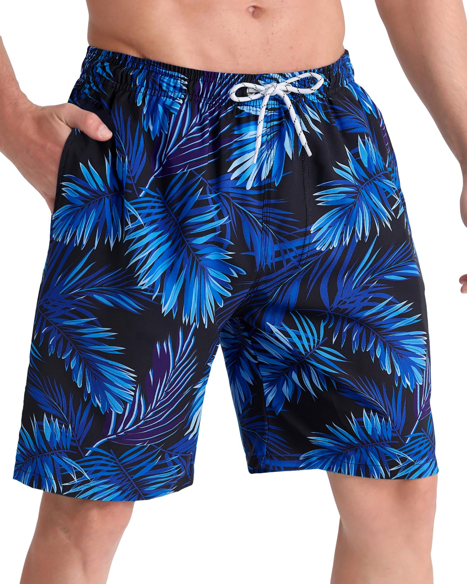 BOJIN Mens Swim Trunks Quick Dry Swim Shorts Mesh Lining Bathing Suits ...