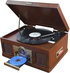 Amazon.com: Encore Technology 9285MO Nostalgic 5 in 1 Turntable CD AM ...