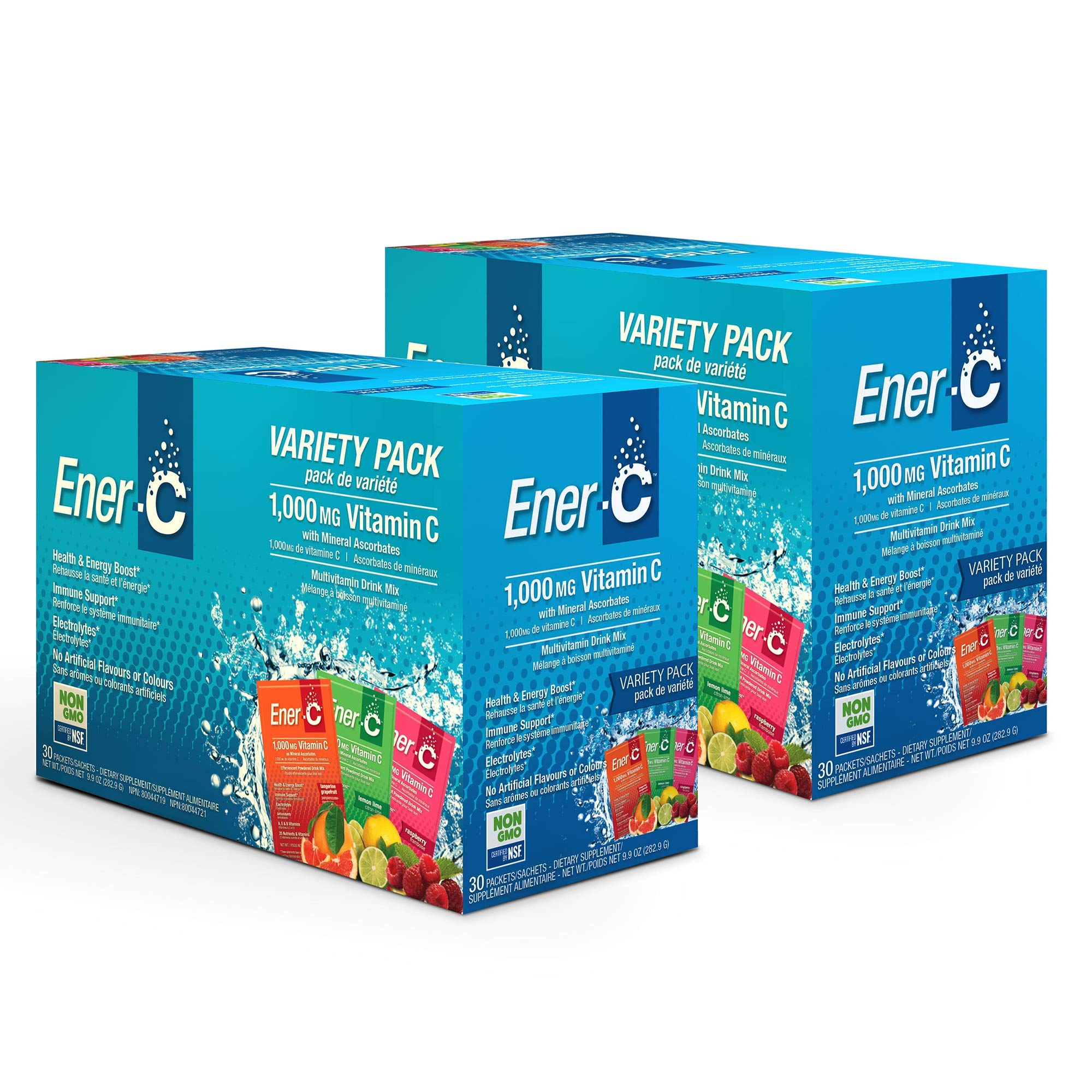 Buy Ener-C Variety Pack Multivitamin Drink Mix, 1000mg Vitamin C, Non ...