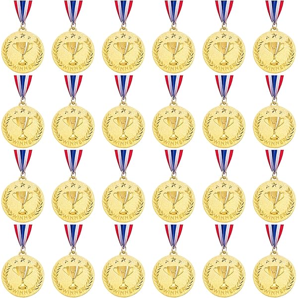 Olympic Style Winner Prizes 12-Pack Gold Champion Medals - 1st Place ...