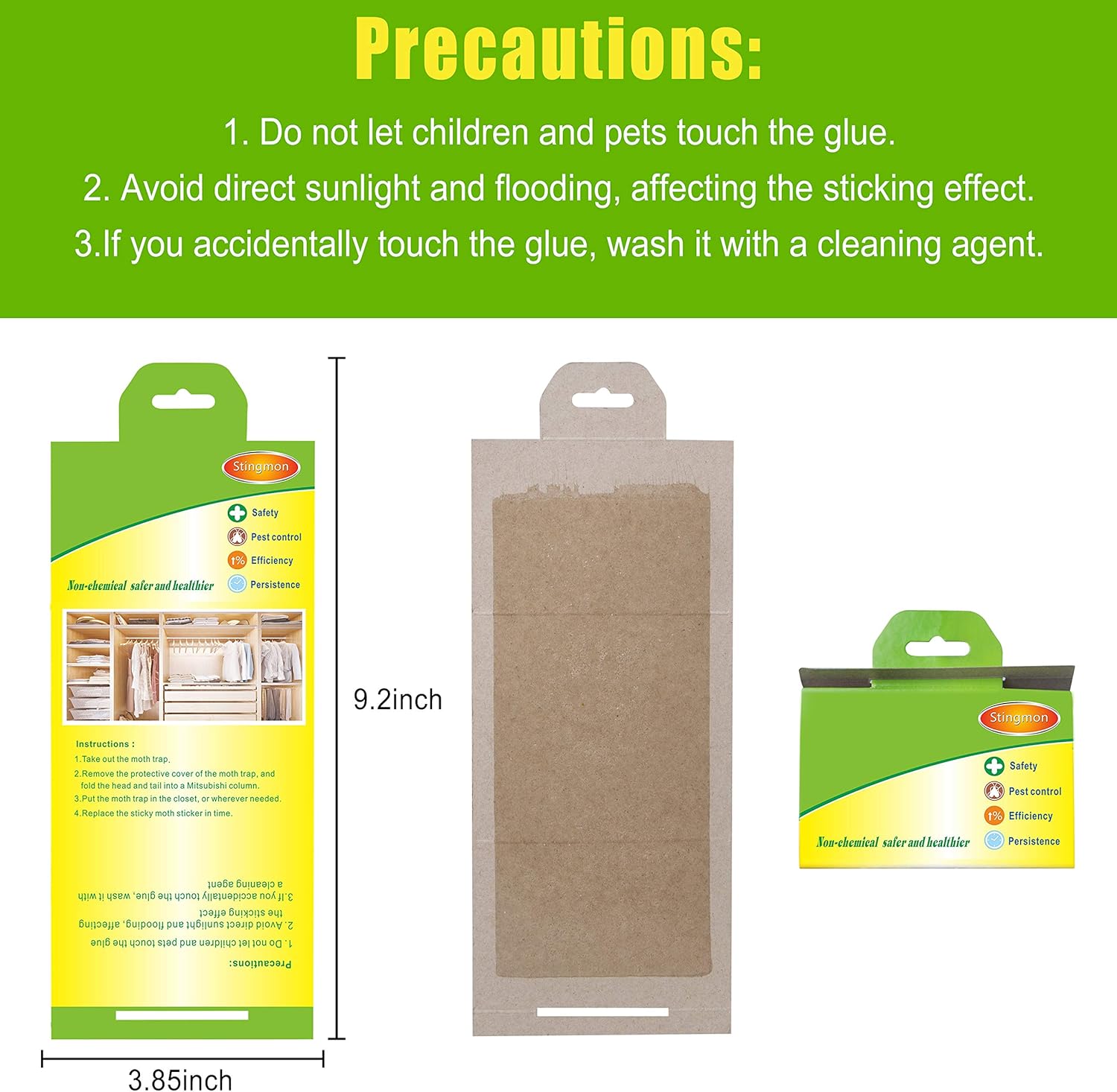 Stingmon 10 pieces moth protection clothes moth trap pheromone trap ...