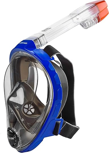 Amazon.com : HEAD Sea VU Dry Full Face Snorkeling Mask, Black Grey ...