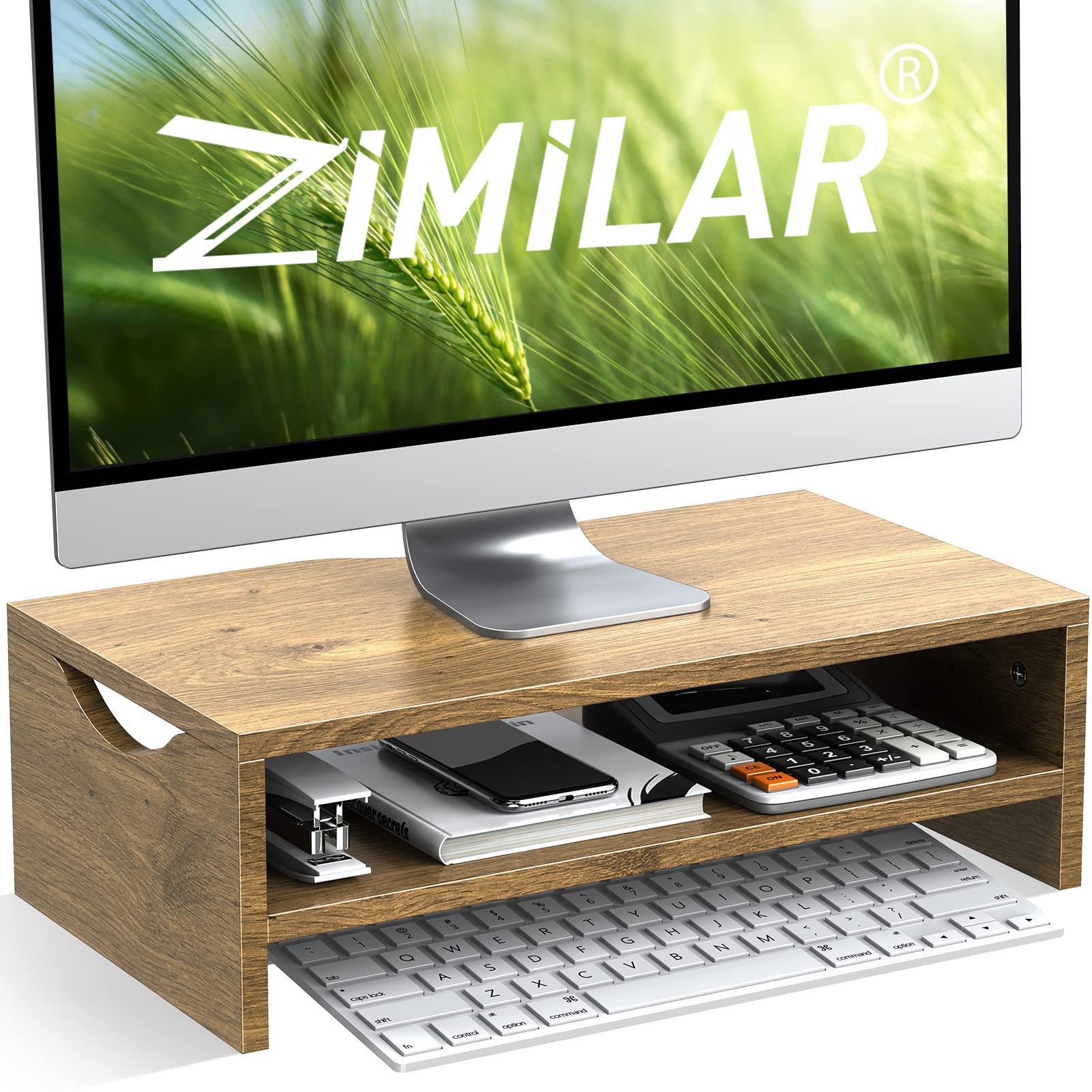 Zimilar Monitor Stand Riser, 2 Tiers Laptop Computer Monitor Riser for ...
