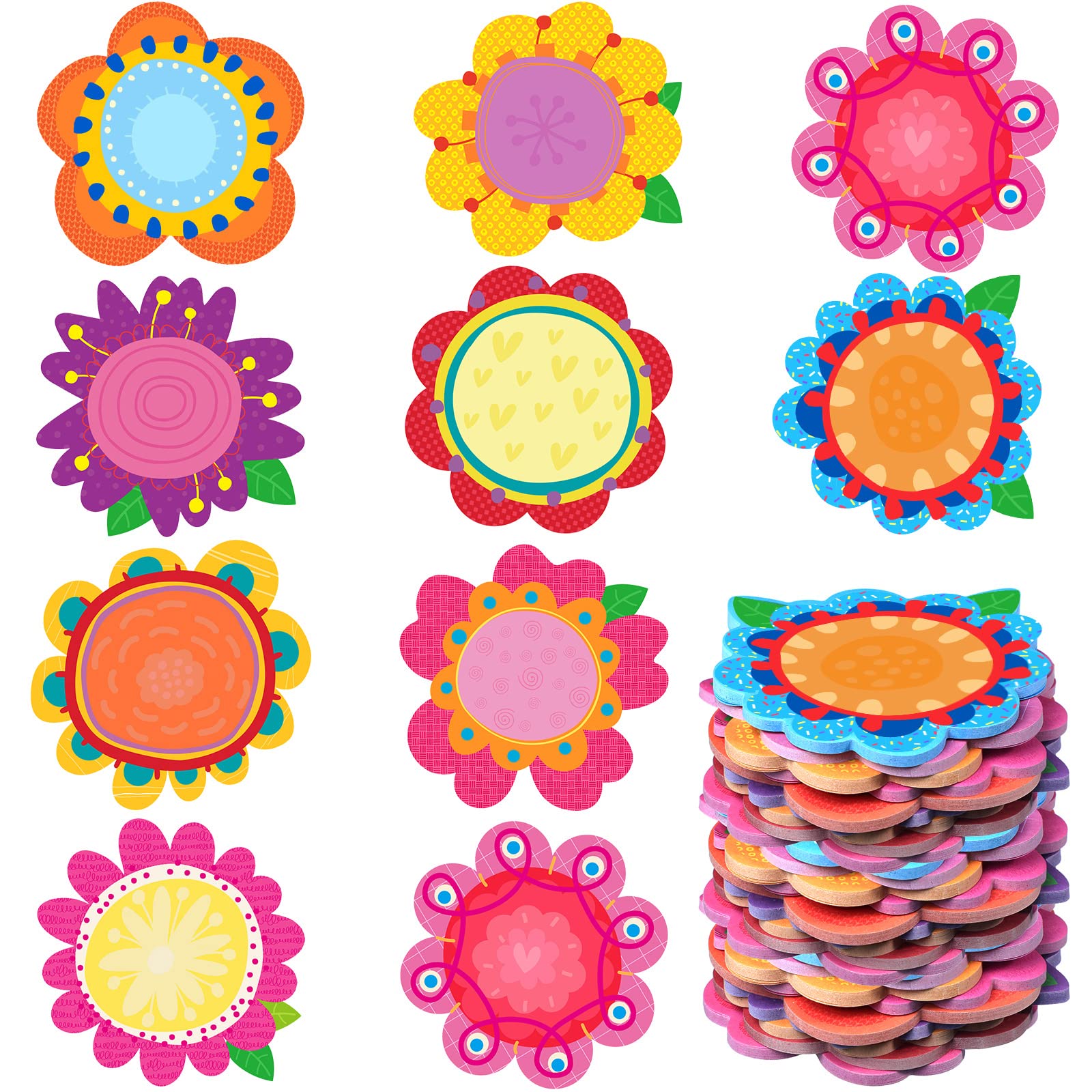 40 Pads 800 Sheets Spring Theme Memo Pads Floral Self Stick Notepads ...