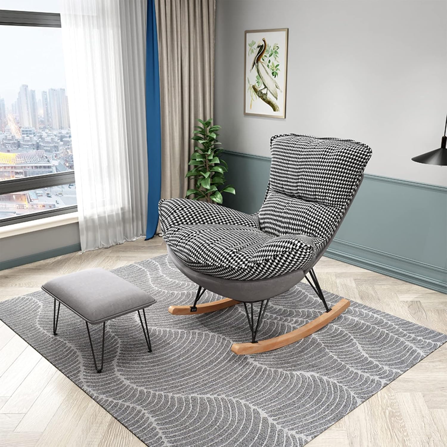 Comfortable Relax Rocking Chair with Foot Rest Design, Lounge Chair ...