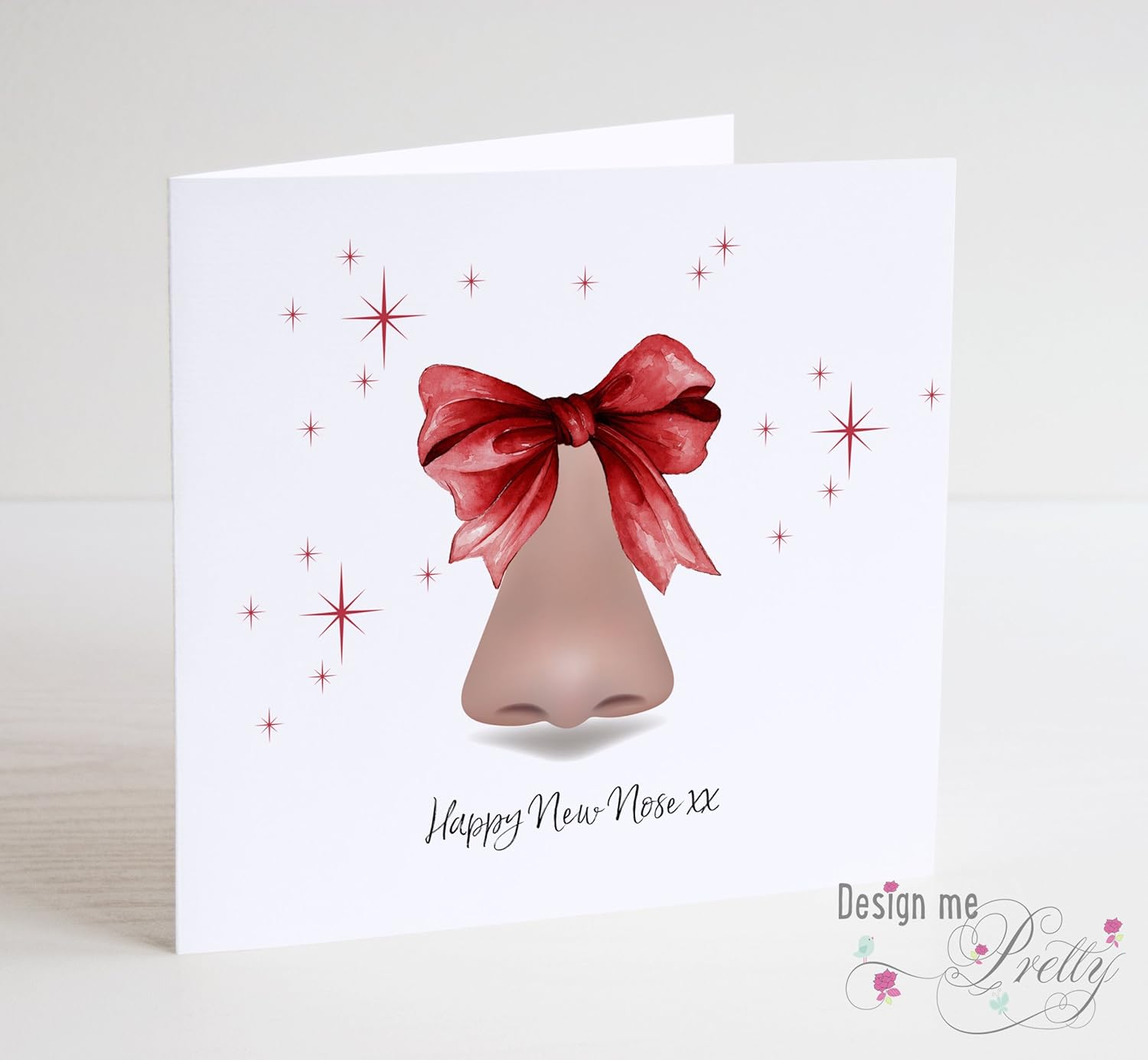 Happy New Nose Greeting Card: Amazon.co.uk: Handmade