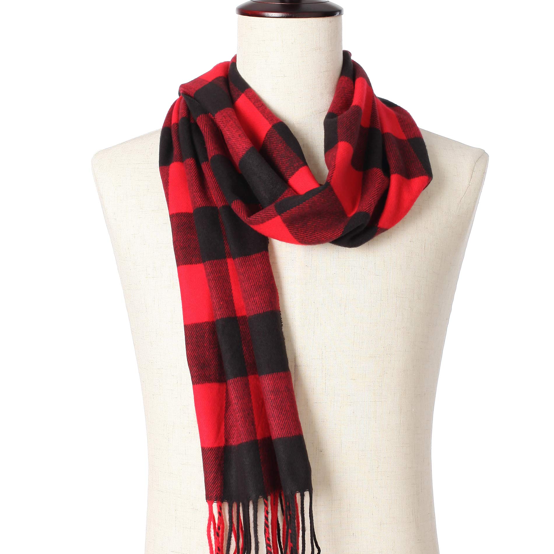 Cashmere Feel Buffalo Checkered Plaid Warm Winter Unisex Fashion Scarf ...