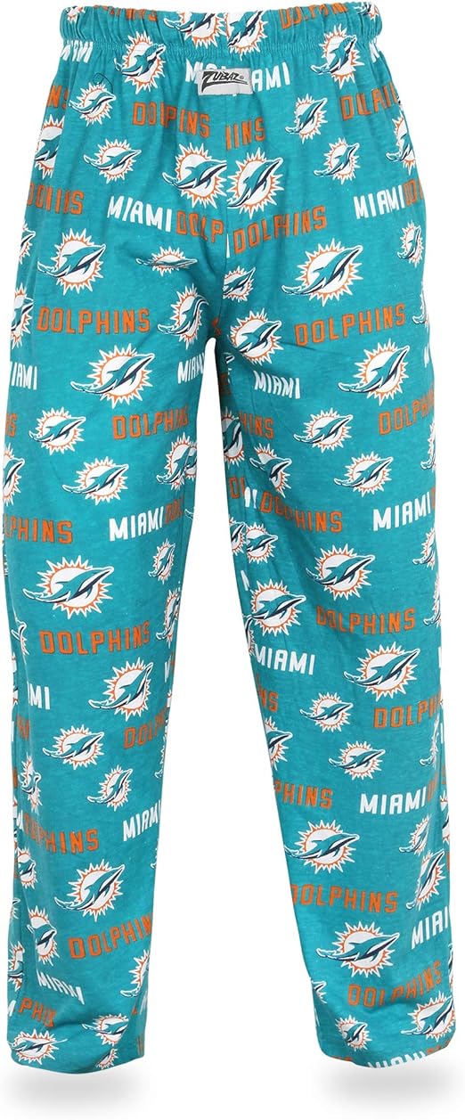 Zubaz NFL Miami Dolphins Male NFL Comfy Pants, Aqua, XX-Large: Amazon ...