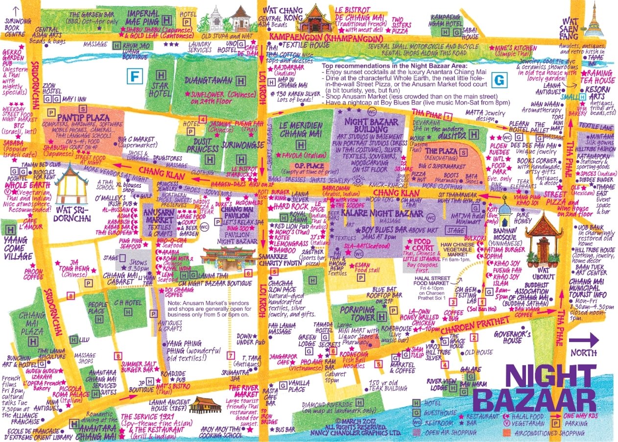 Tourist Map Of Chiang Mai Thailand
