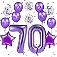 Amazon.com: 70th Birthday Balloons Decorations 40 Inch Large Number 70 ...