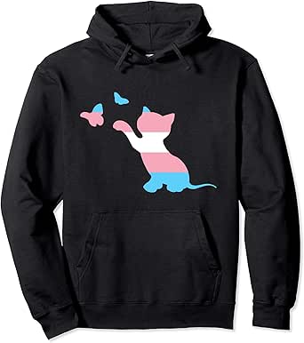 Amazon.com: Cat Trans Pride Flag Gift for Transgender FTM MTF Cat ...