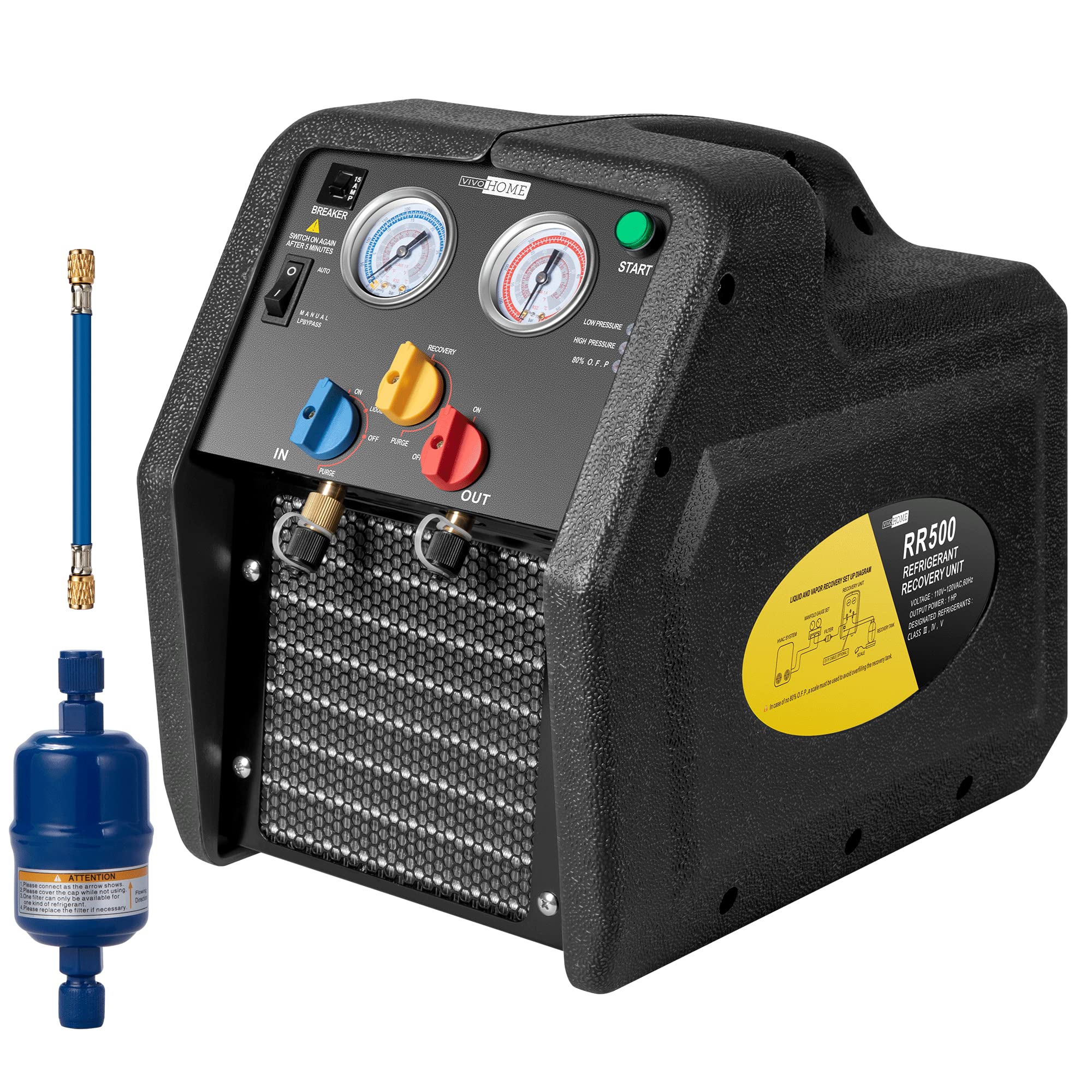 Mua VIVOHOME 1 HP Dual Cylinder Portable Refrigerant Recovery Machine ...