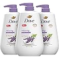 Amazon.com : Dove Body Wash with Pump Relaxing Lavender Oil & Chamomile 3 Count for Renewed ...